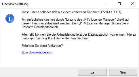 Lizenz auf einem Lizenzserver ohne Internetverbindung aktualisieren